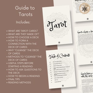 Printable Tarots for Beginners Guide Comprehensive A4 PDF Guide to ...