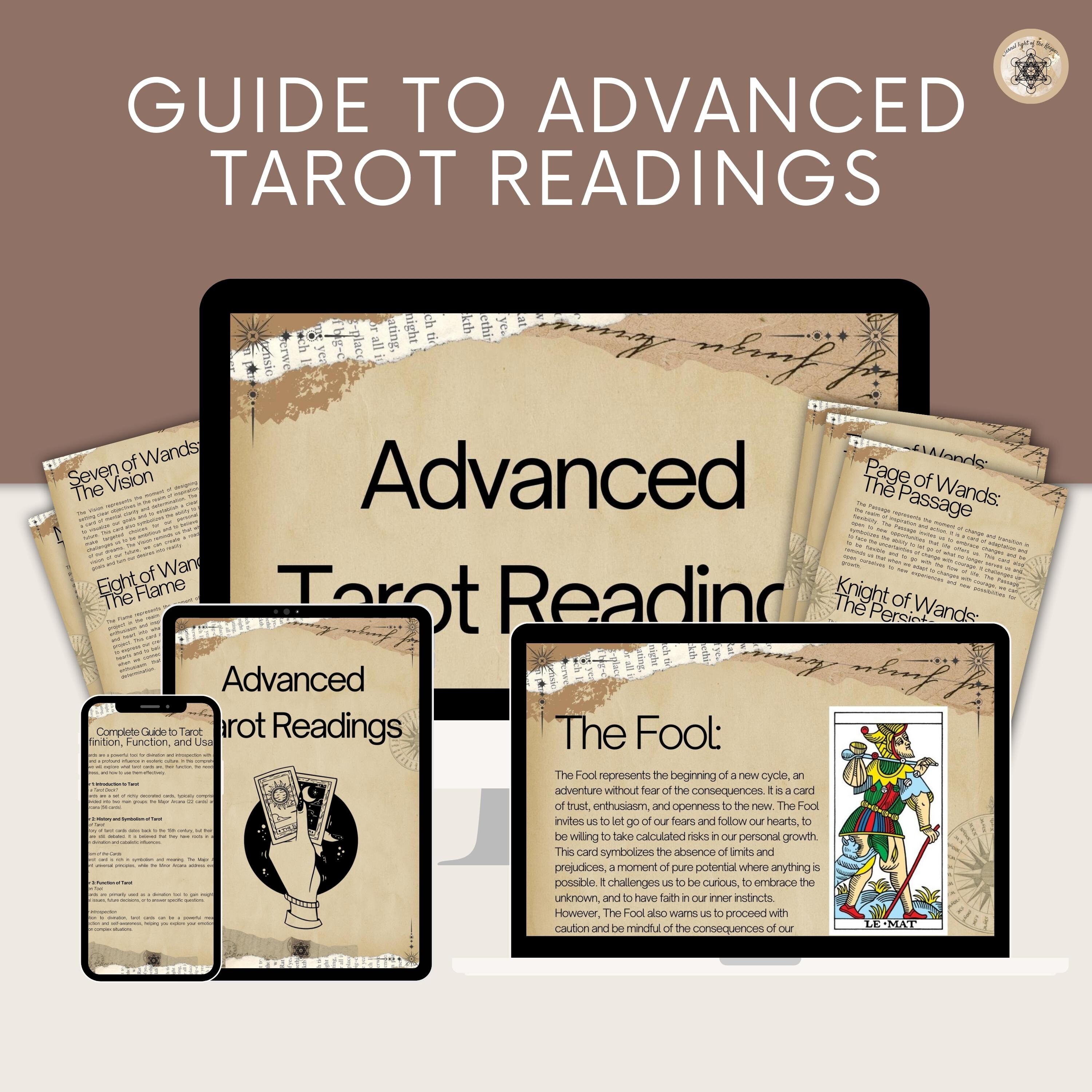 Printable Tarots Guide Engaging PDF Guide on Tarot Card - Etsy