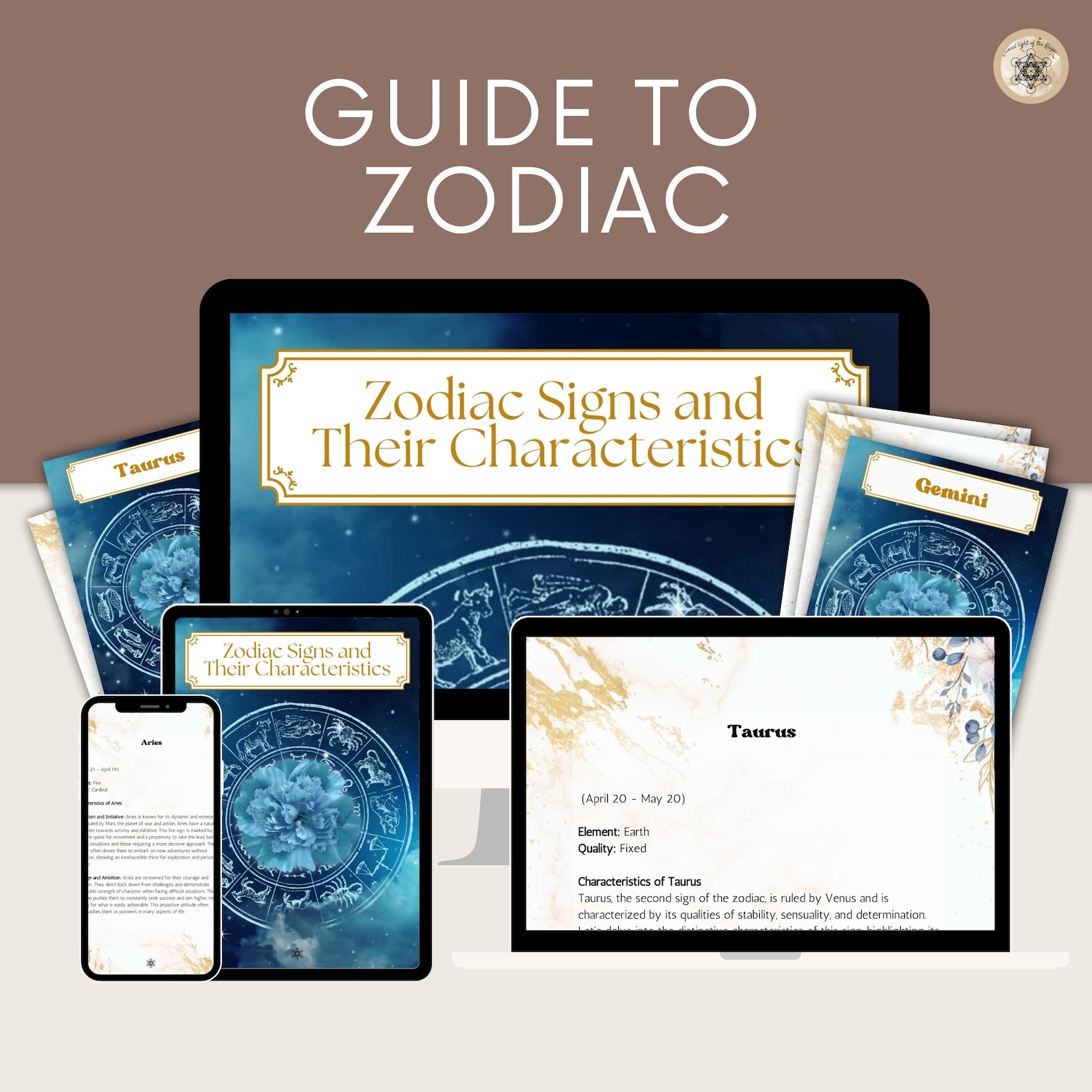 Printable Zodiac Guide Detailed Zodiac PDF, Zodiac Signs and Their ...