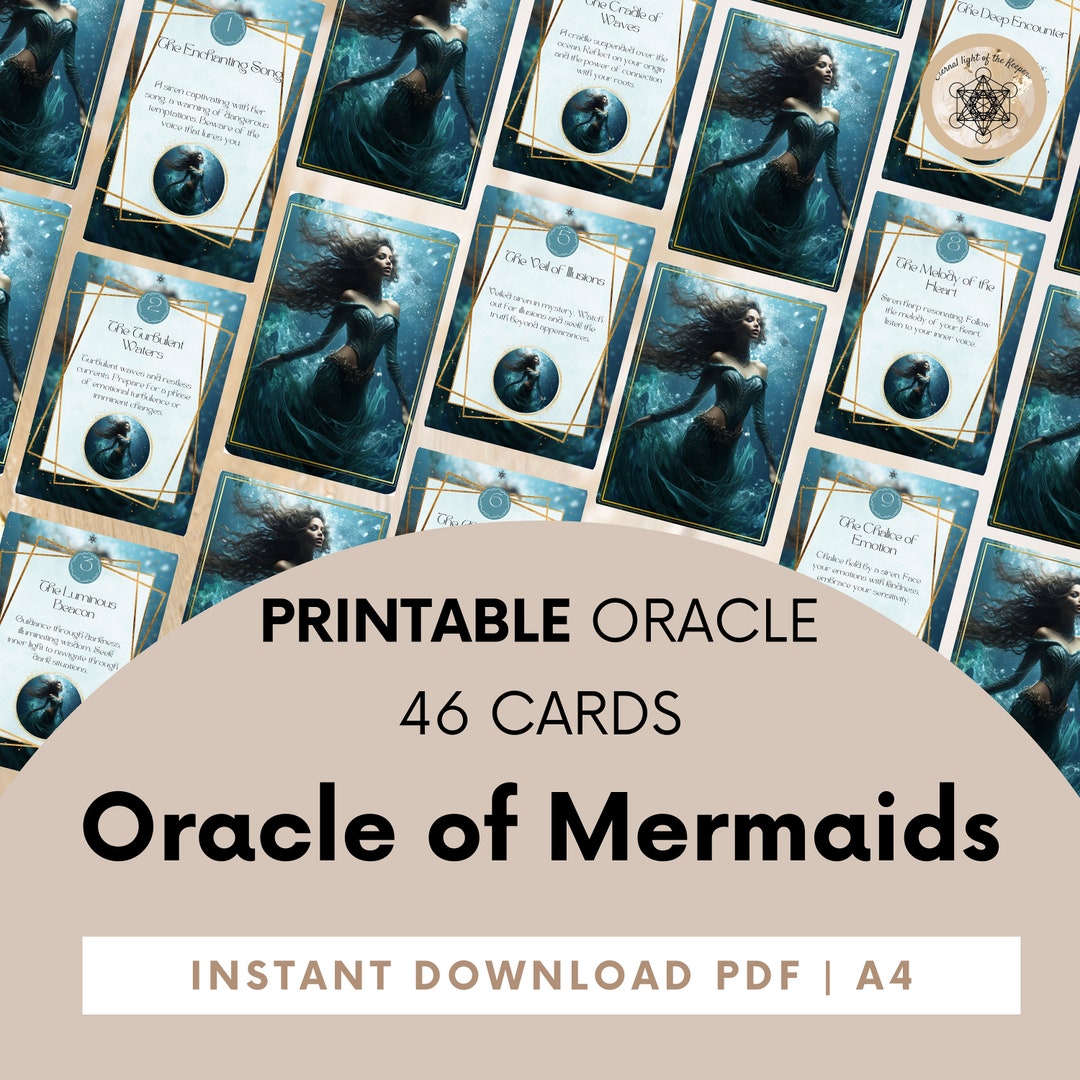 The Sirens Guidance Oracle Cards, Printable Sirens Oracle Deck, Oracle ...