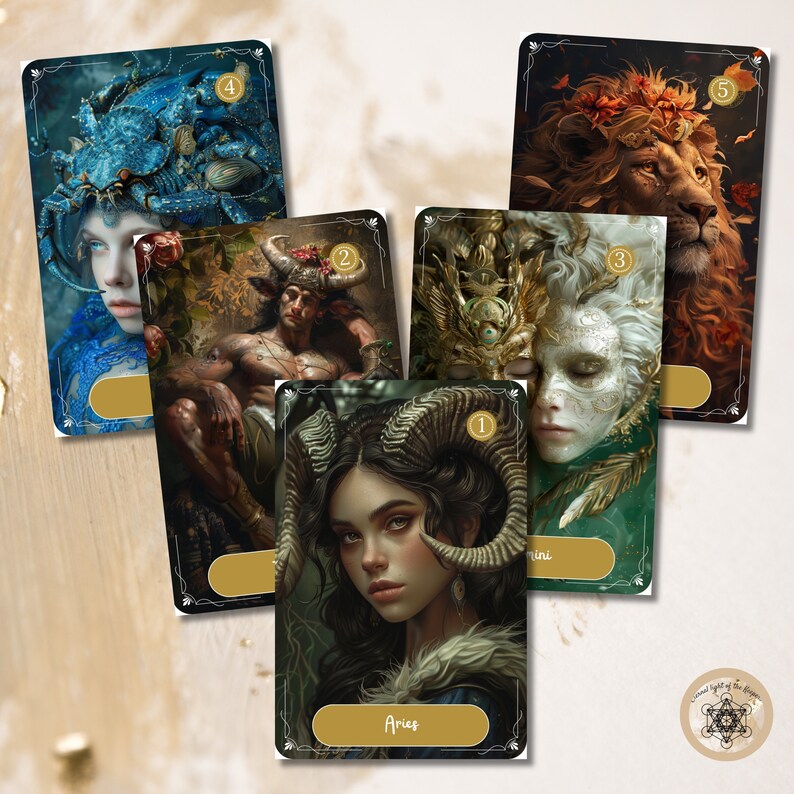 Astrology - Oracle Card Deck, Zodiac Signs and Their Characteristics ...