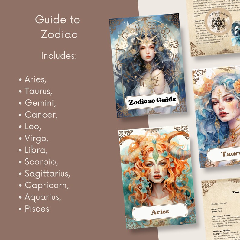 Detailed Zodiac Guide – Printable Astrology PDF (digital Download). - Etsy