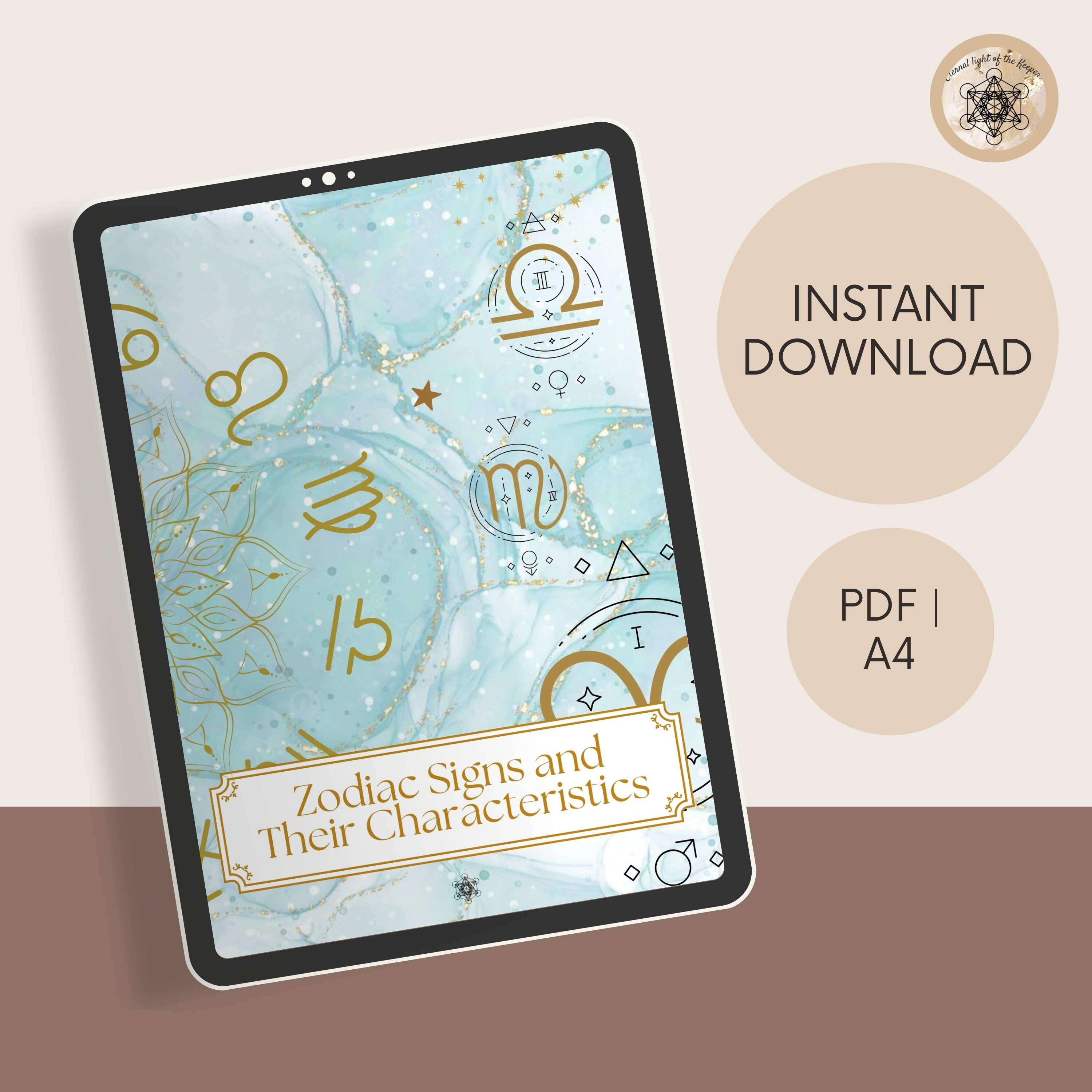 Printable Zodiac Guide Detailed Zodiac PDF, Zodiac Signs and Their ...