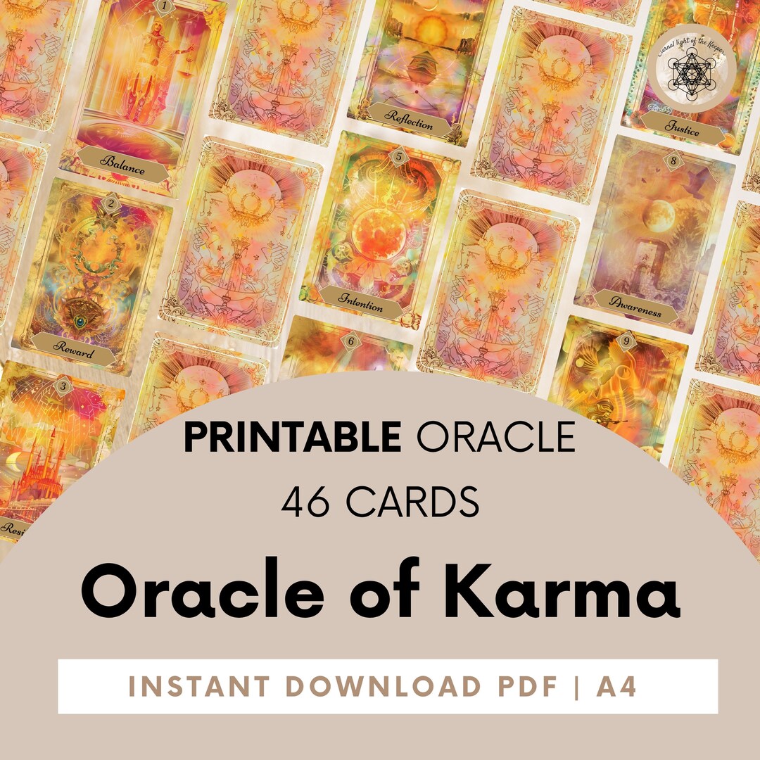 Karma Oracle Card Deck, Karma Reading, Karmic Reading, Karma, Oracle ...