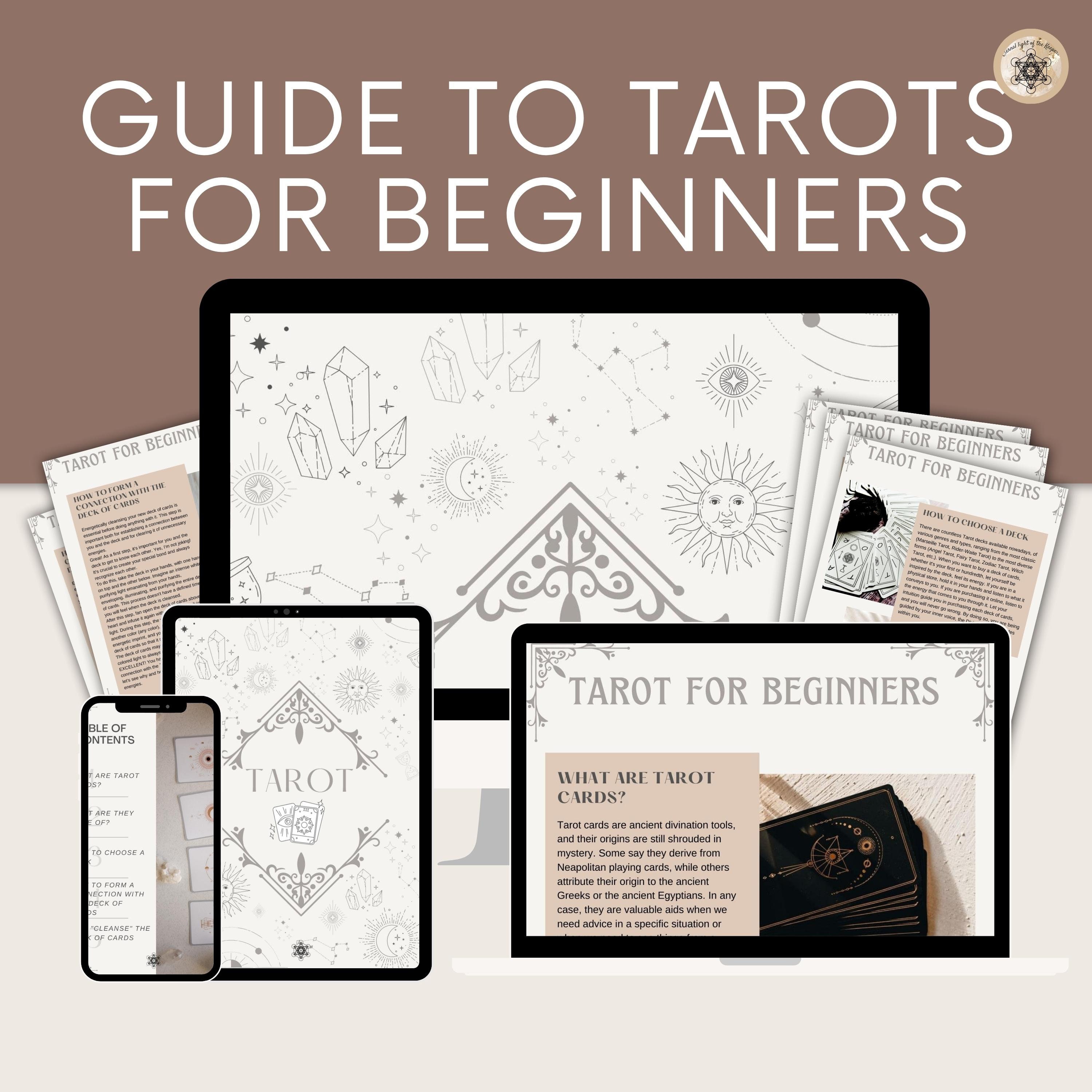 Printable Tarots for Beginners Guide Comprehensive A4 PDF Guide to ...