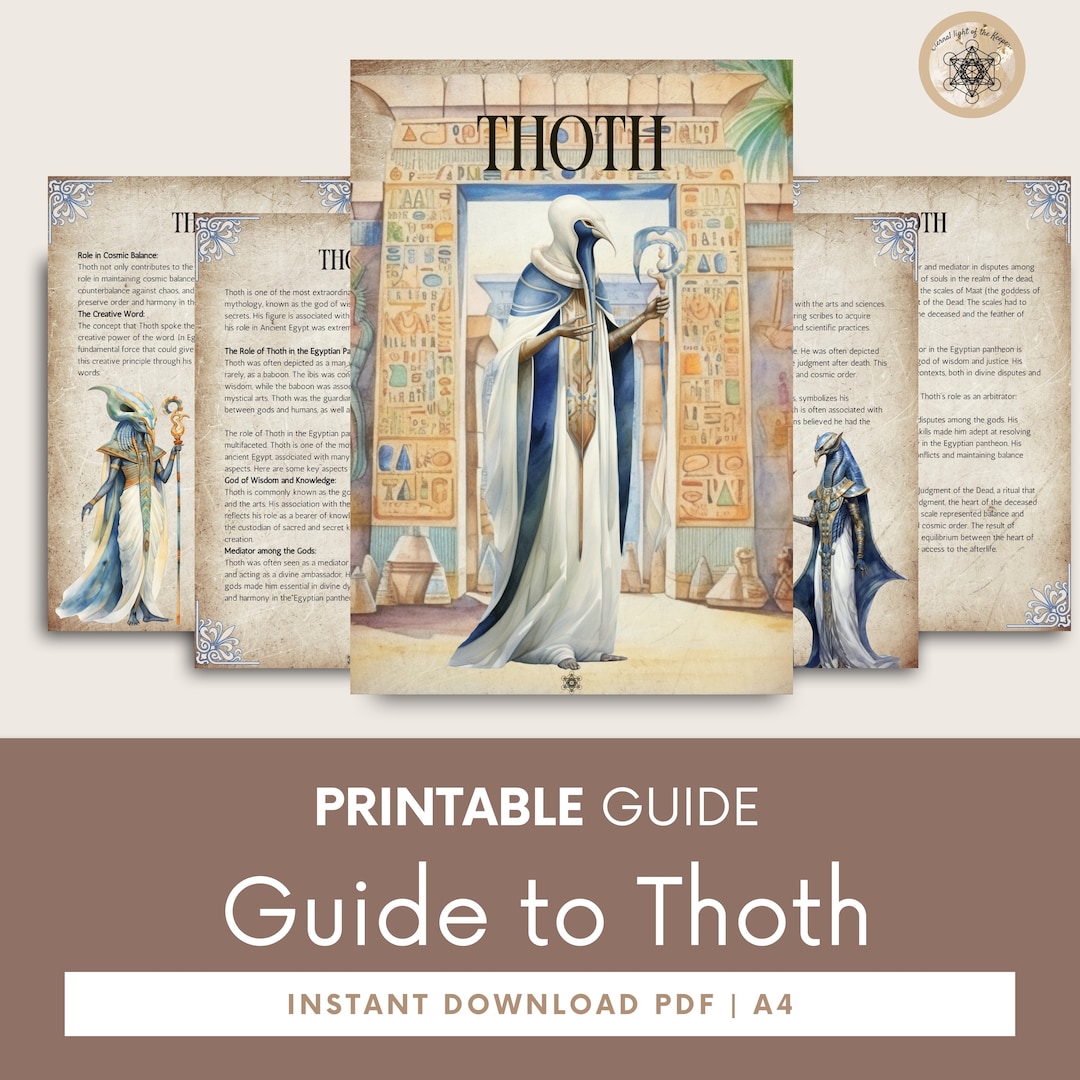 Thoth Guide, Egyptian Gods Grimory Pages (PDF). - Etsy