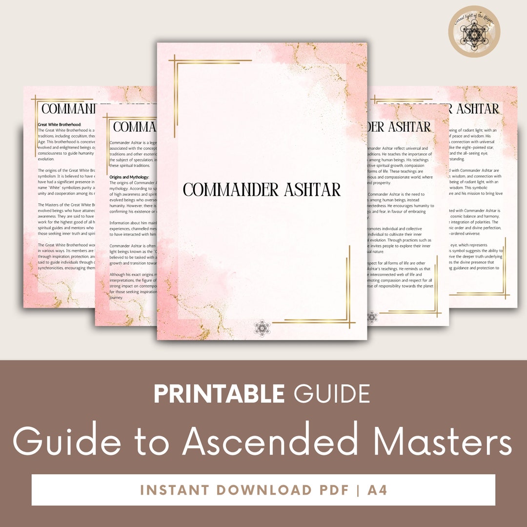 Commander Ashtar: Guide to Ascended Masters, Spiritual Guidance, Hindu ...
