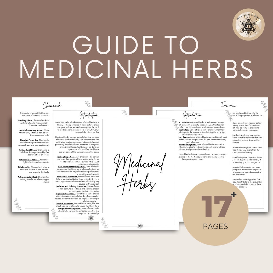 Printable Herbal Medicine Guide: A4 PDF on Medicinal Herbs, Herbal ...