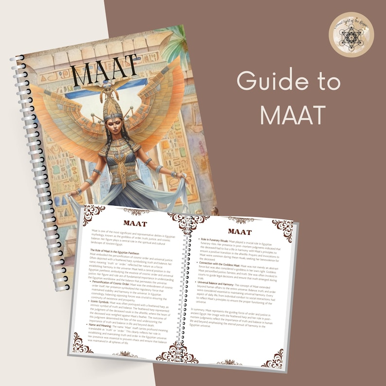 Maat, Egyptian Goddess Guide, Ancient Hieroglyphics (PDF) - Etsy
