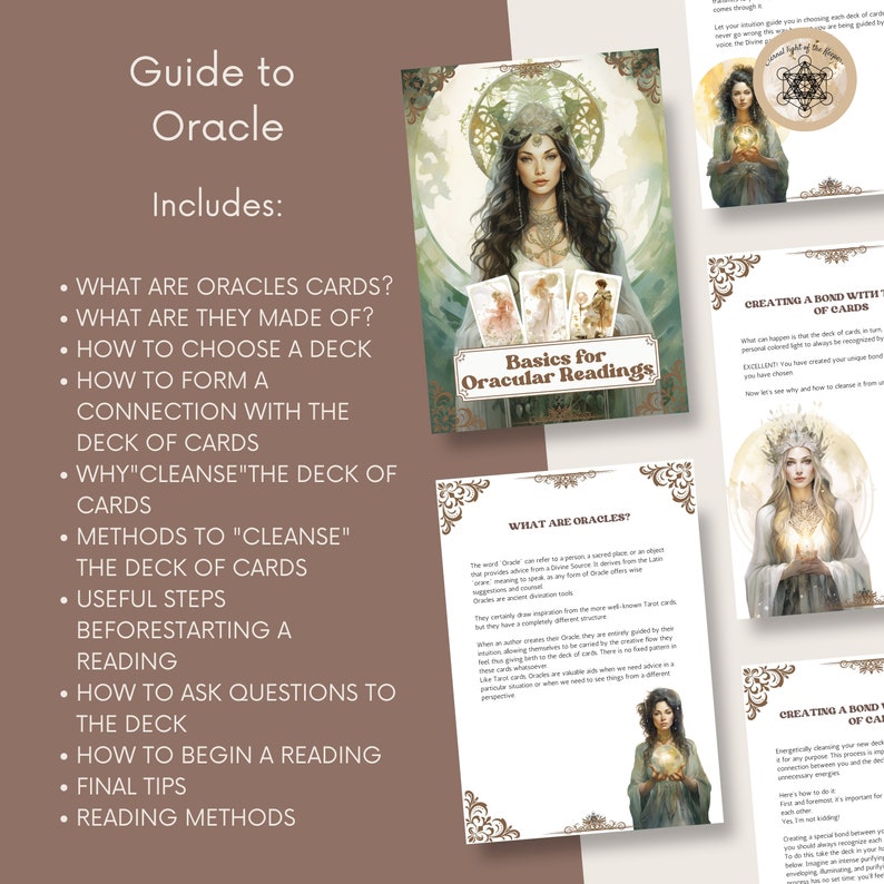 Printable Oracle Card Guide – Workbook for Beginners (PDF Pattern) - Etsy