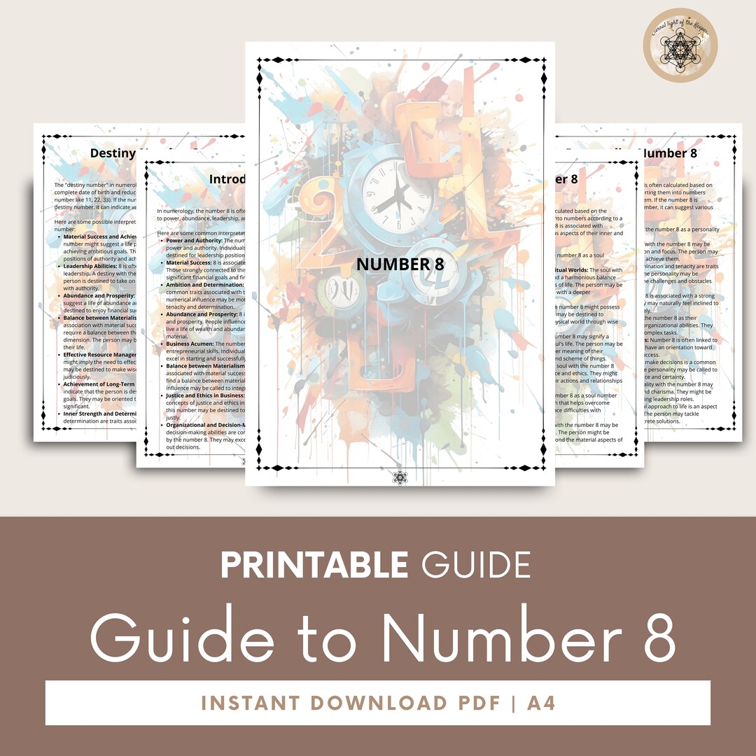Numerology Guide, Printable Numerology Guide, Learn Numerology, Number ...