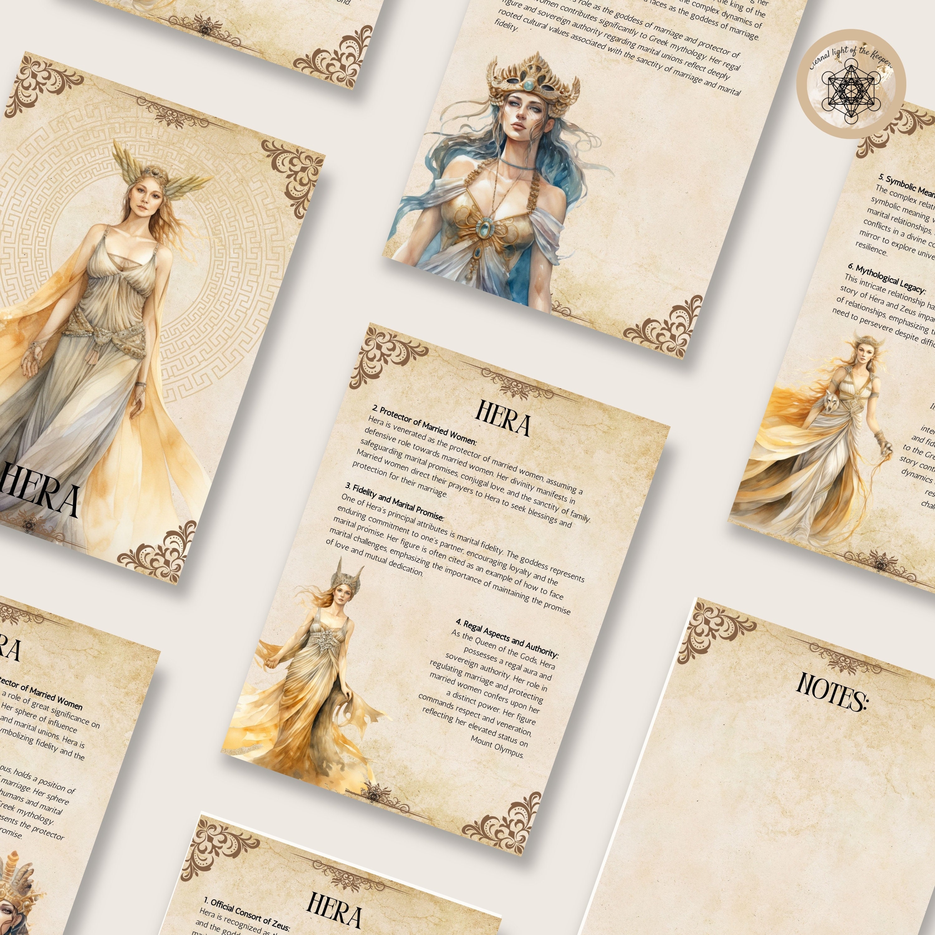 Hera, Queen of Gods, Greek Mythology Guide (PDF). - Etsy