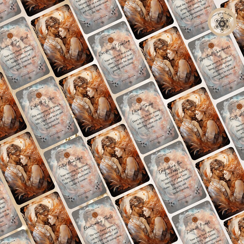 The Twin Flame Oracle Cards, Printable Twin Flame Oracle Deck, Oracle ...
