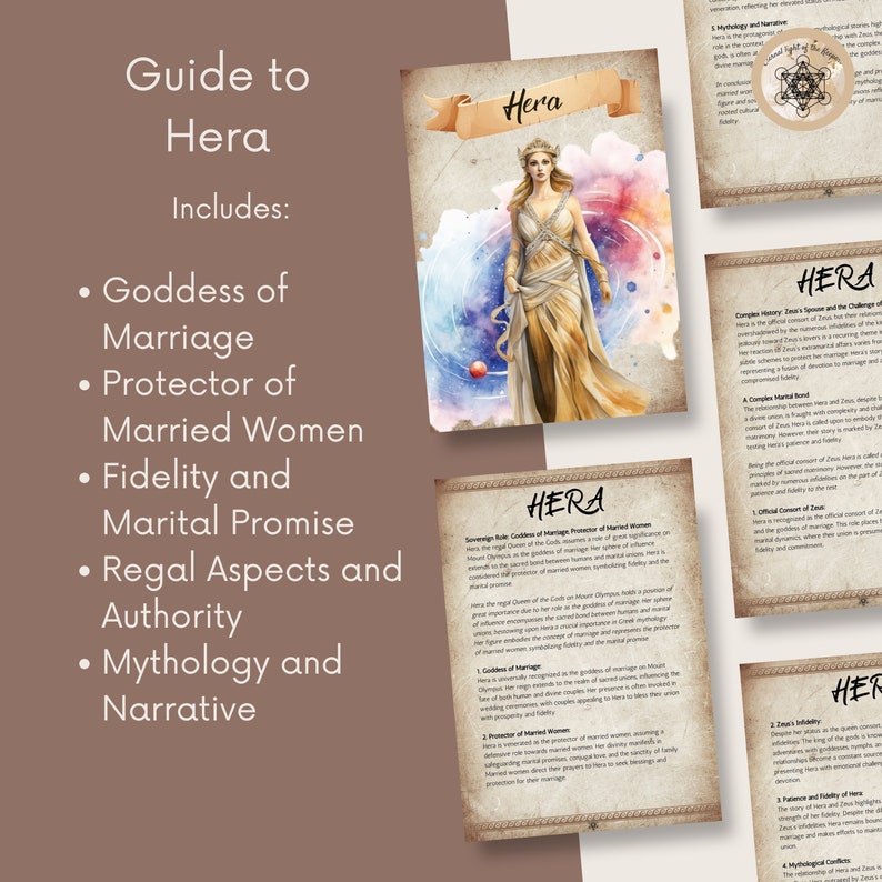Hera: Queen of Gods Digital Guide (PDF, A4). - Etsy