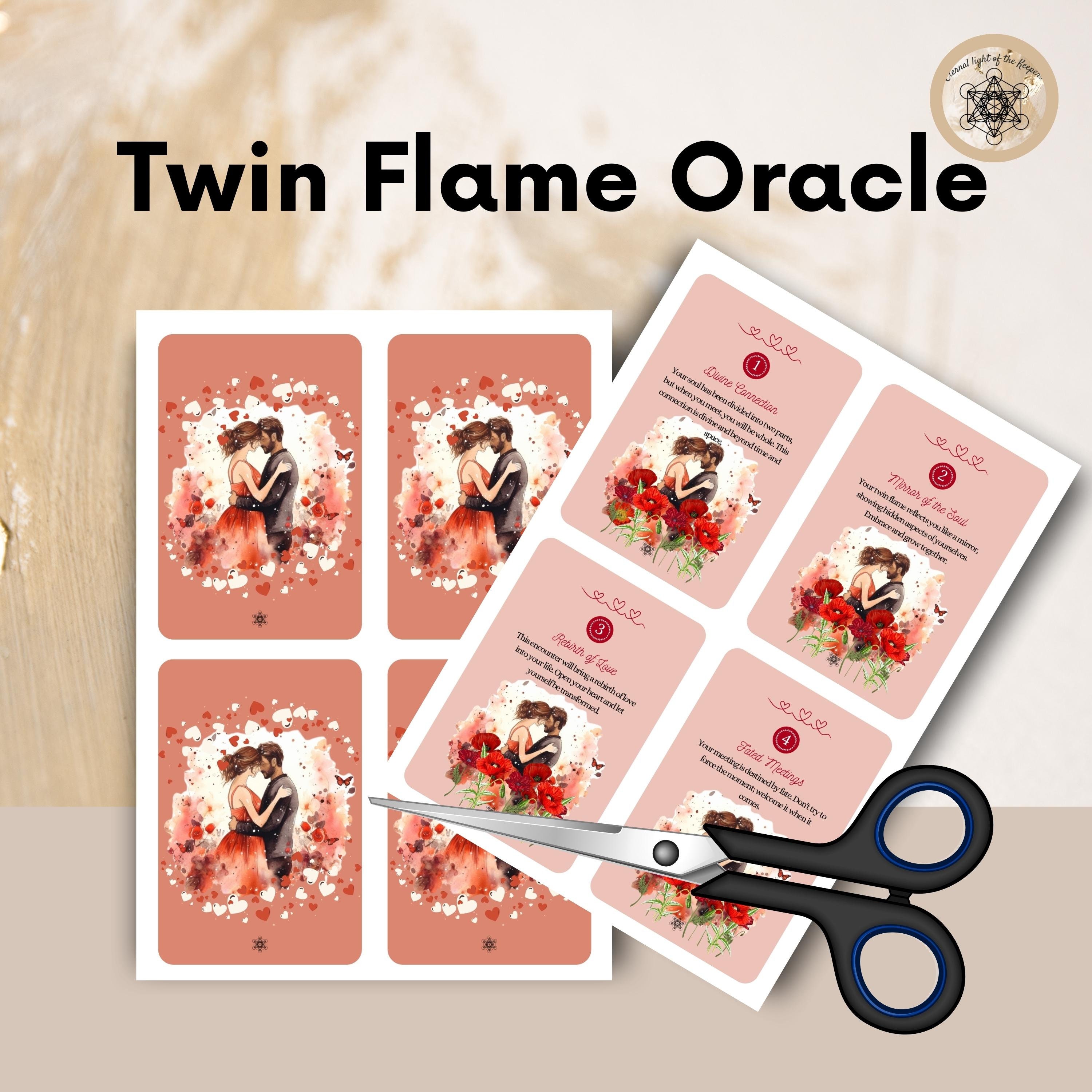 The Twin Flame Oracle Cards, Printable Twin Flame Oracle Deck, Oracle ...