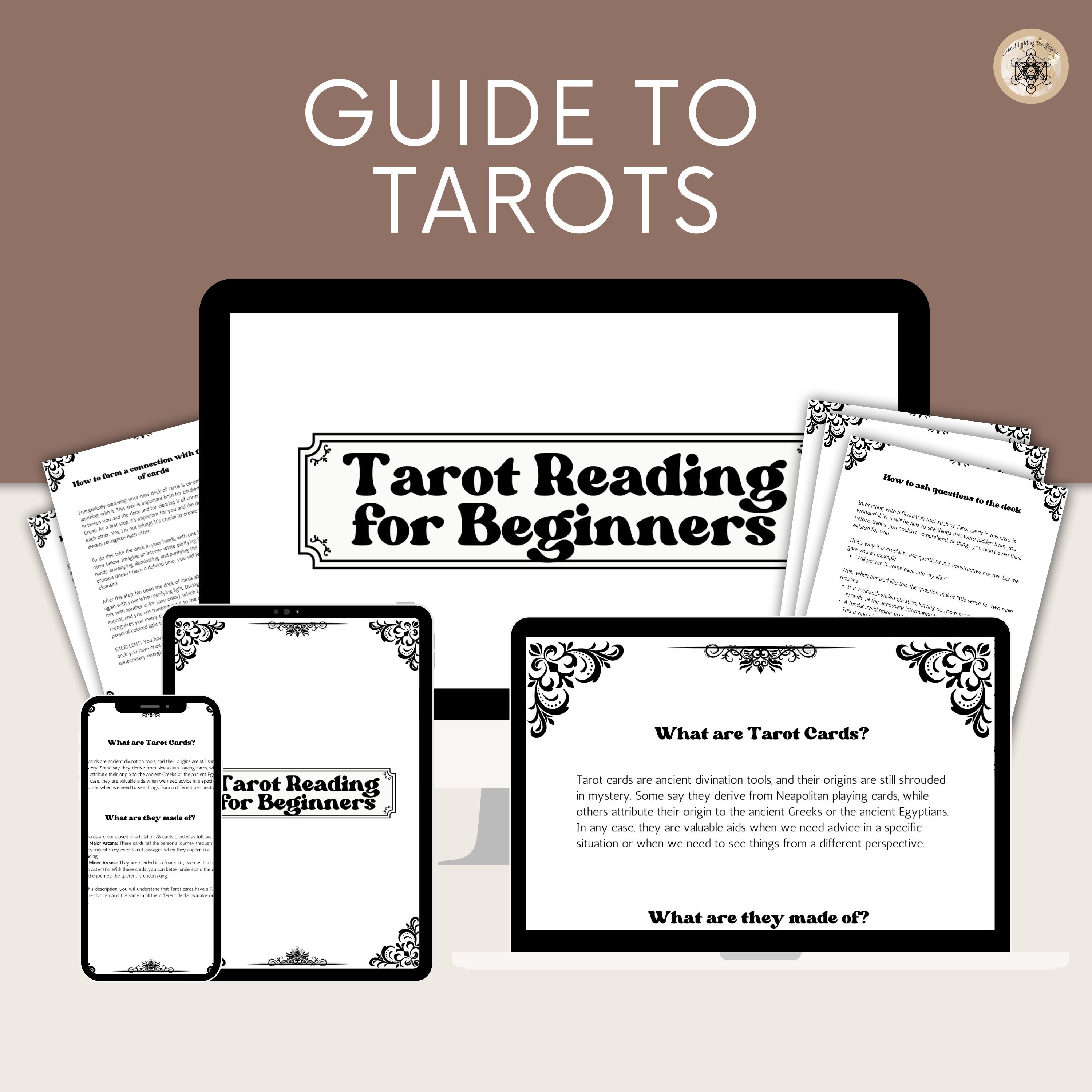 Printable Tarots for Beginners Guide Comprehensive A4 PDF Guide to ...