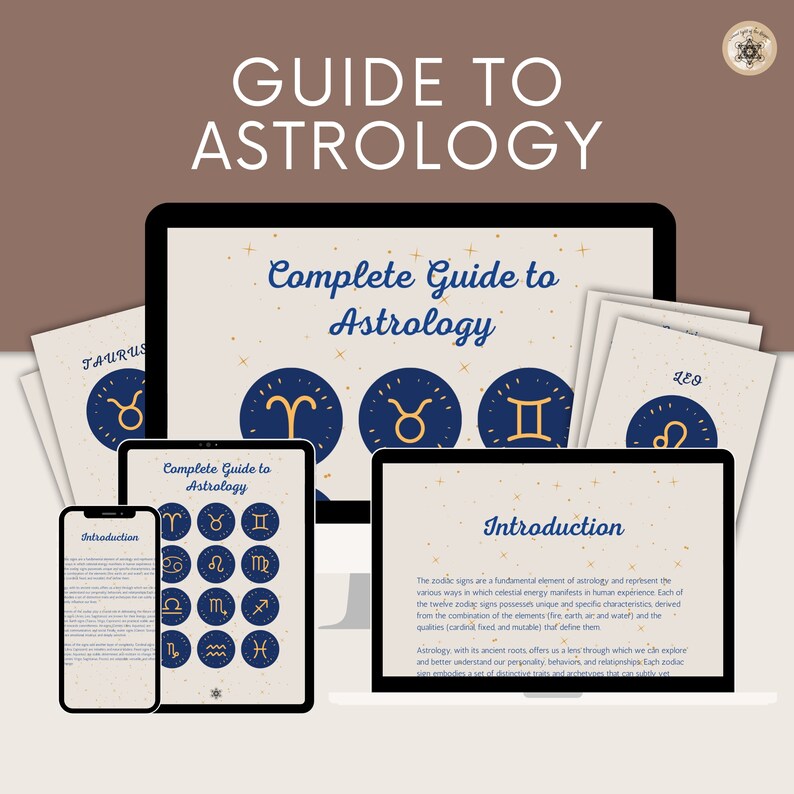 Printable Astrology Guide Detailed Zodiac PDF Workbook & Journal for ...