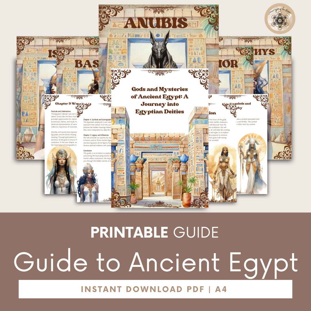 Ancient Egypt Gods, Hieroglyphics, Digital Grimory Pages (PDF). - Etsy
