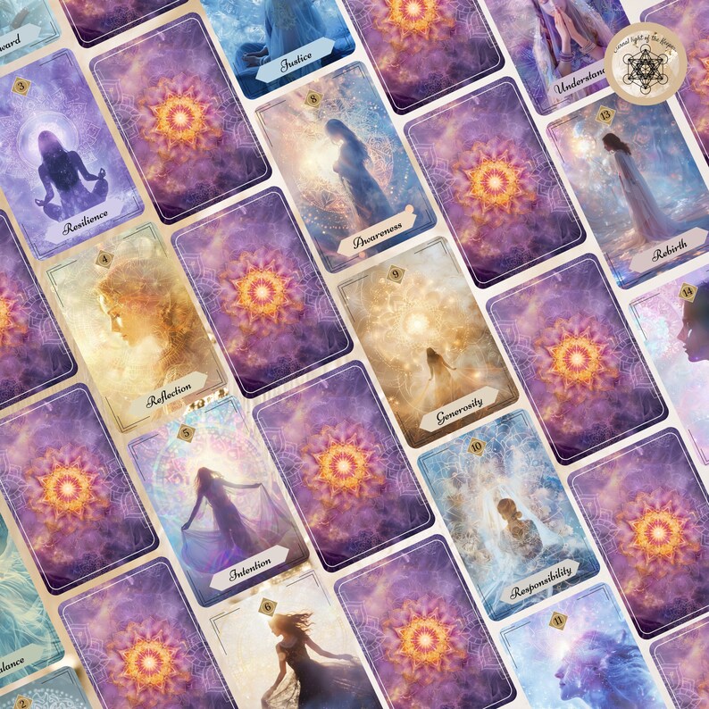 Karma Oracle Card Deck, Karmic Reading (printable Oracle Cards & Guide ...