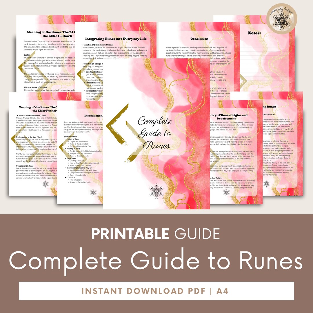 Printable Runes, Runes for Beginners, Celtic Runes, Magic Runes, Runes ...