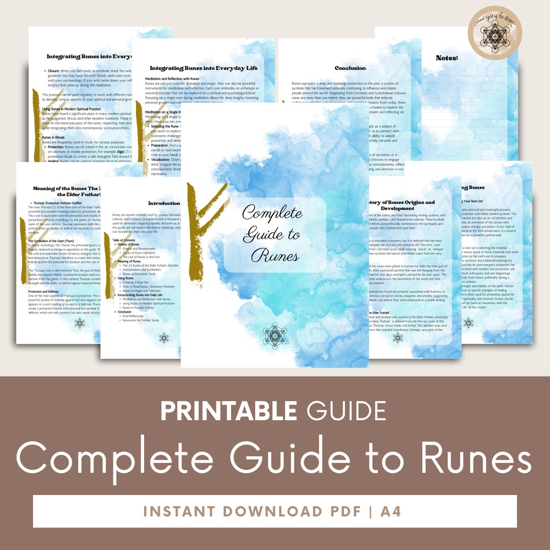 Printable Runes, Runes for Beginners, Celtic Runes, Magic Runes, Runes ...