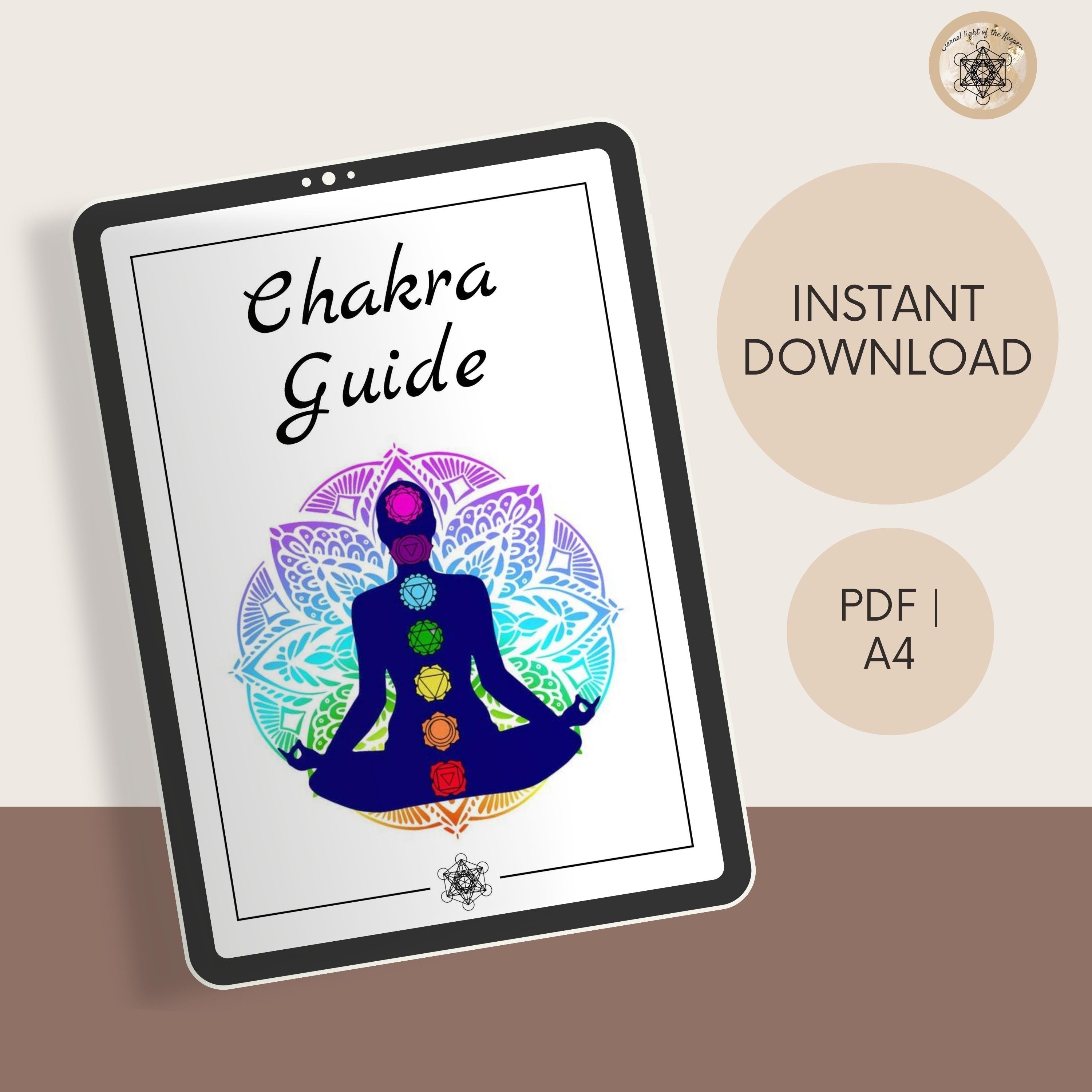 Printable Chakra Guide Detailed PDF A4 Guide for Seven Chakras, Balance Your Energy Centres ...