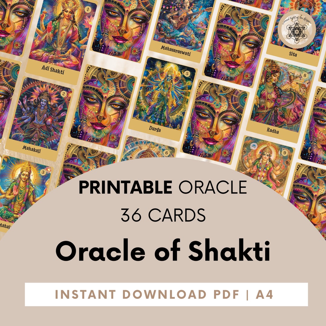 Shakti Goddess Oracle Cards, Divine Feminine Energy (printable) - Etsy