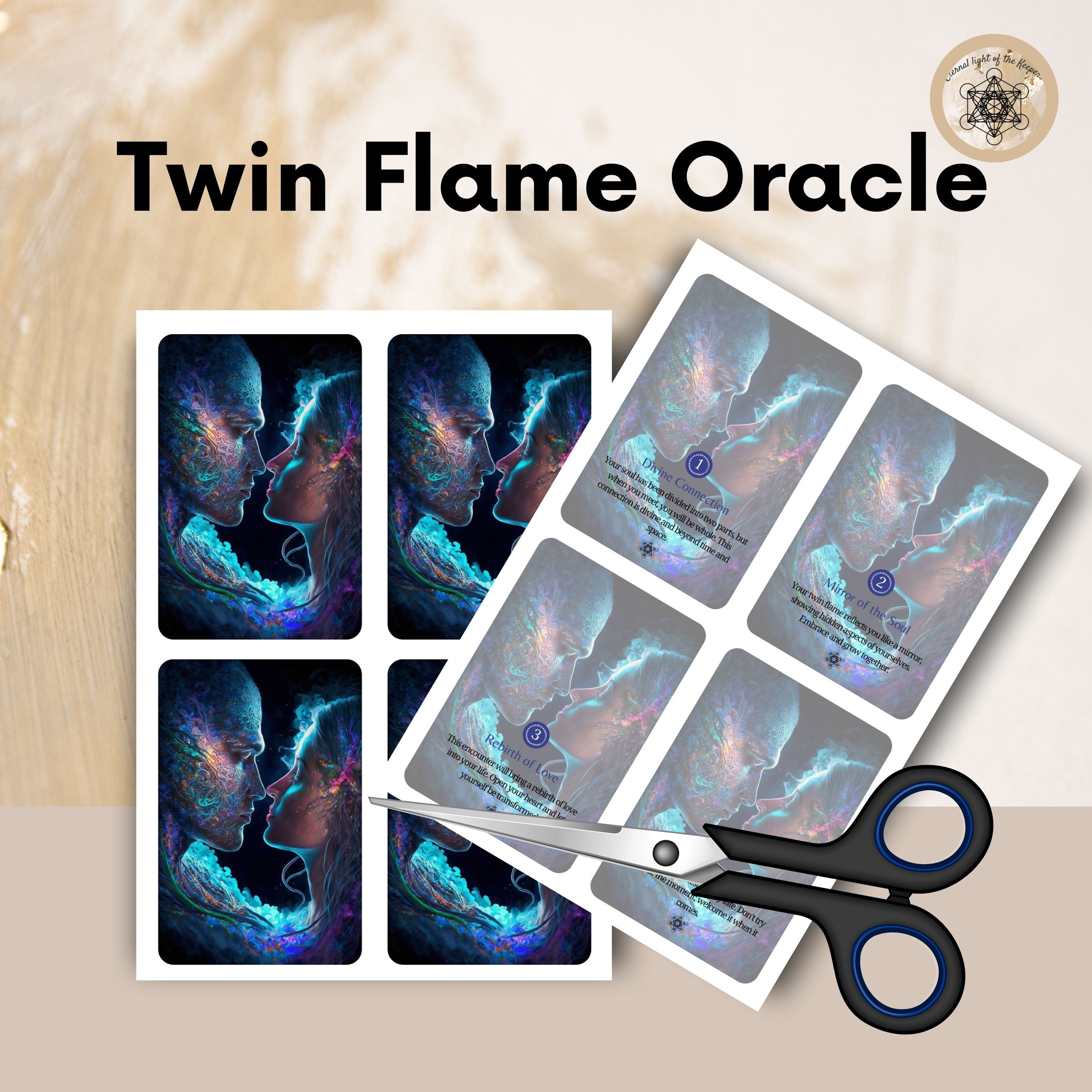 The Twin Flame Oracle Cards, Printable Twin Flame Oracle Deck, Oracle ...
