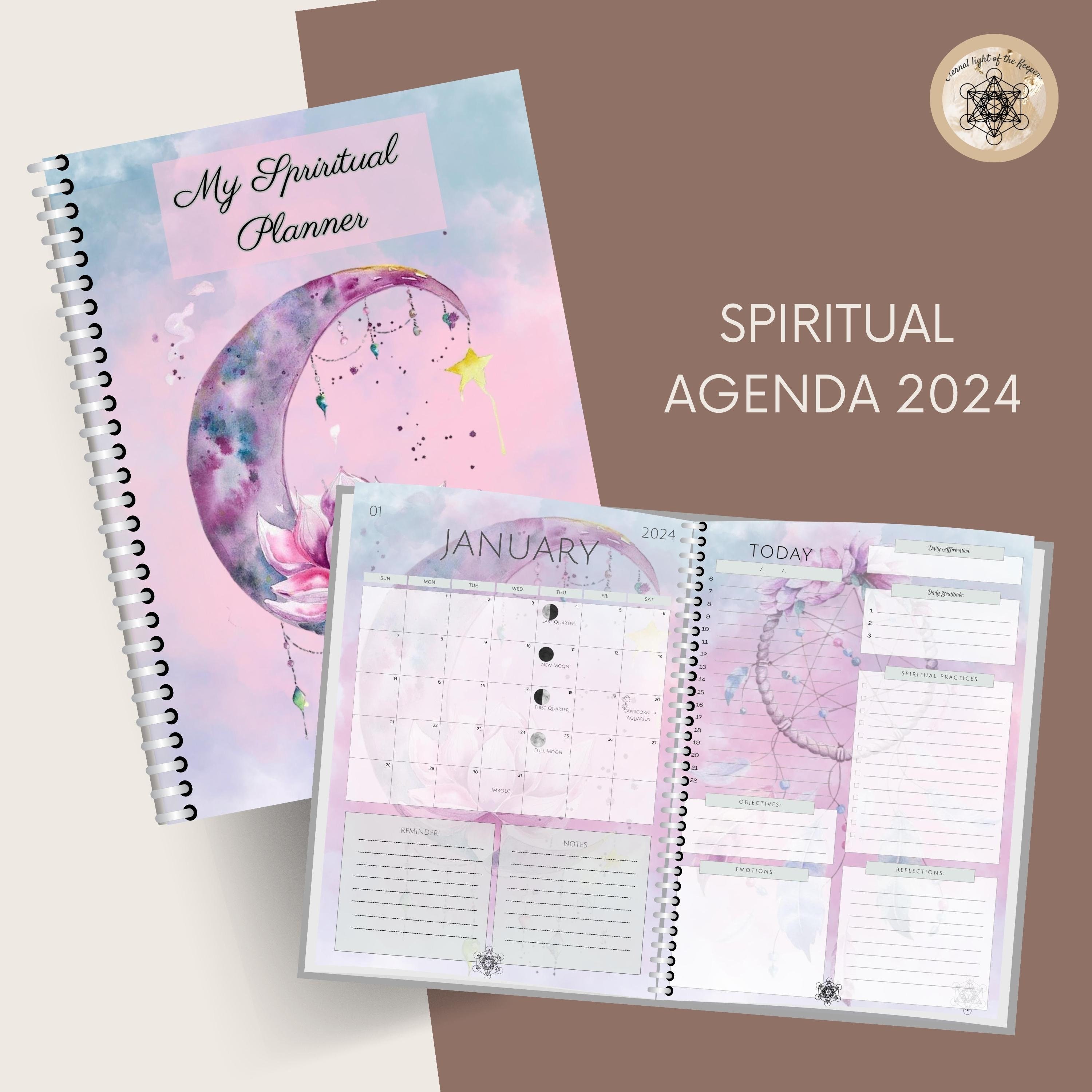 2024 Diary, Spiritual Guide, Printable Journal, 2024 Agenda, Spiritual ...