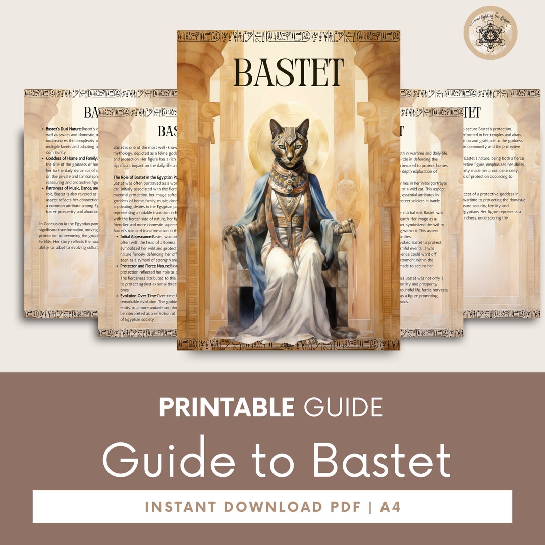 Bastet, Egyptian Gods, Egyptian Goddess , Ancient Egyptian Gods, Egyptian Hieroglyphics, Digital ...