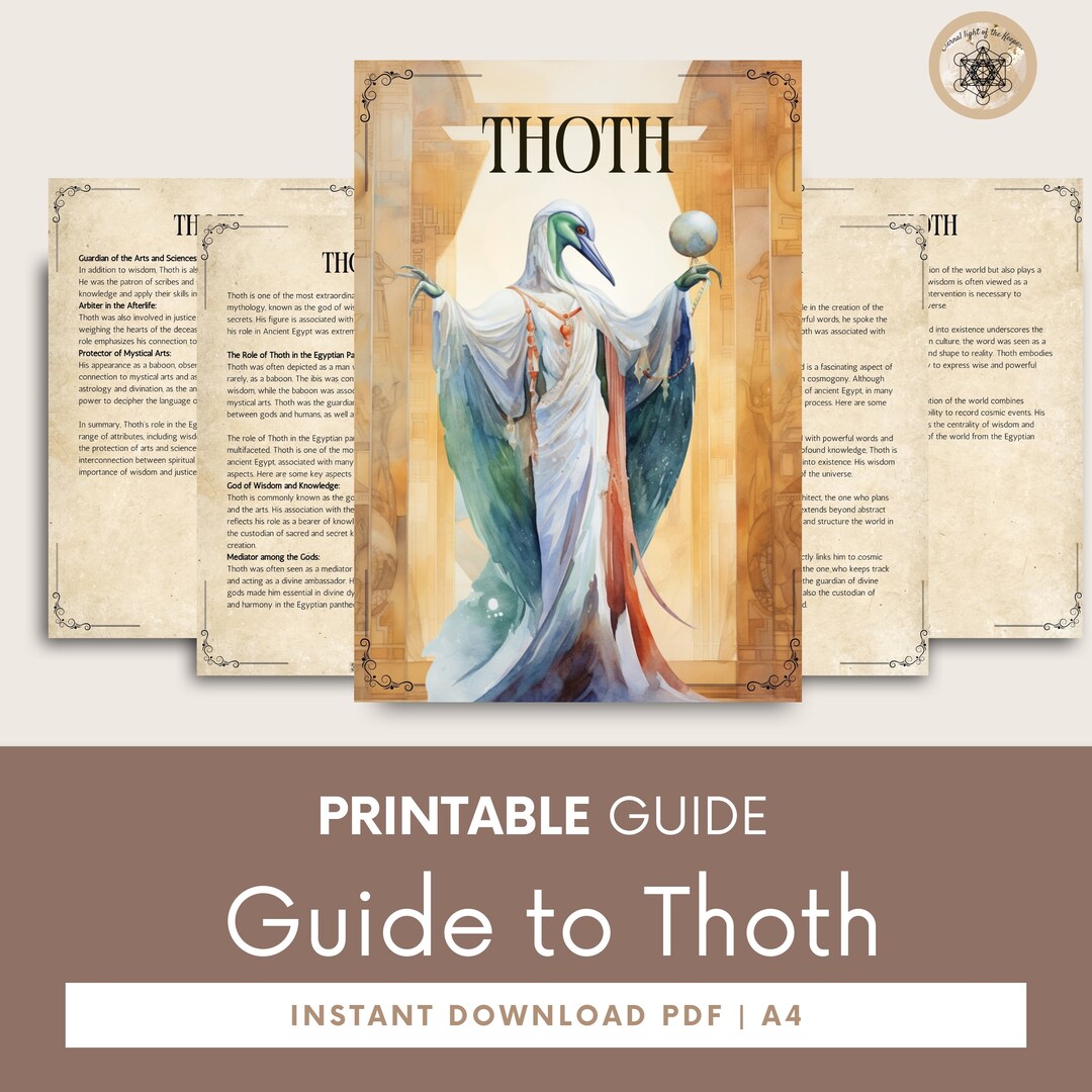 Thoth Guide, Egyptian God of Knowledge (PDF). - Etsy