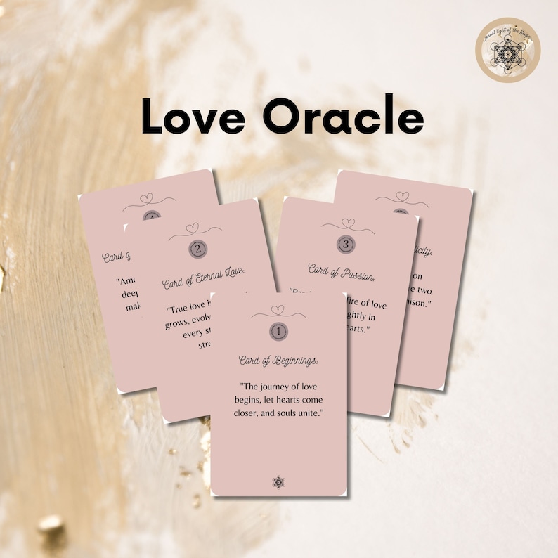 The Love Oracle Cards, Printable Love Oracle Deck, Oracle Cards PDF ...