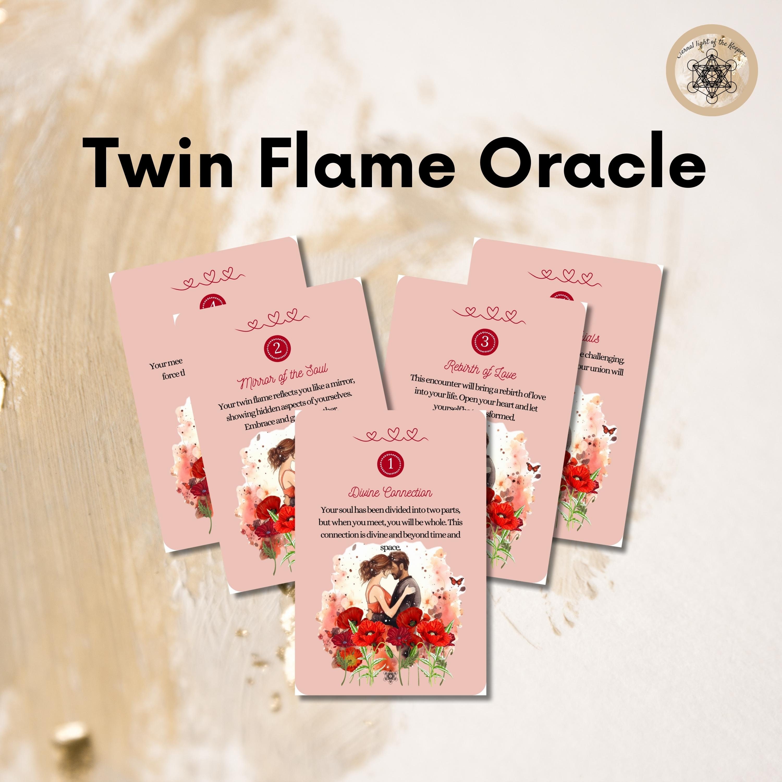 The Twin Flame Oracle Cards, Printable Twin Flame Oracle Deck, Oracle ...