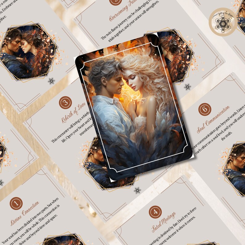 The Twin Flame Oracle Cards, Printable Twin Flame Oracle Deck, Oracle ...