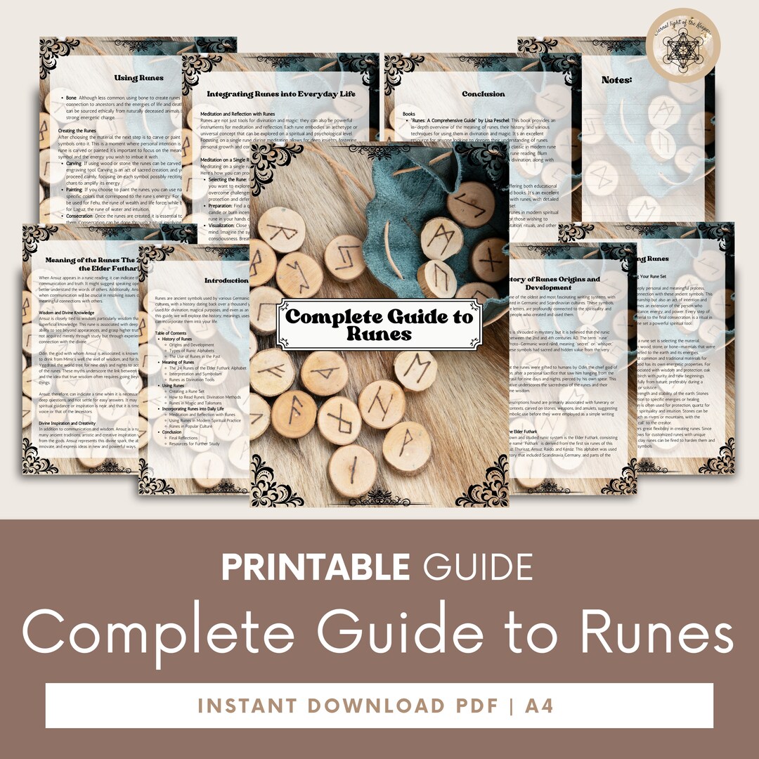 Printable Runes, Runes for Beginners, Celtic Runes, Magic Runes, Runes ...