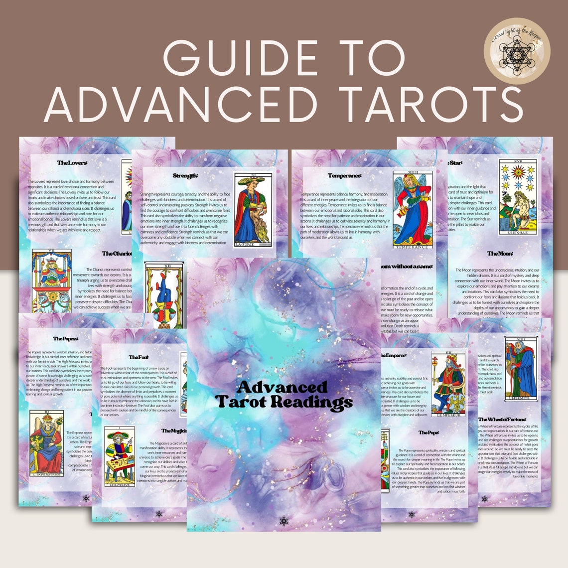 Printable Advanced Tarots Reading Guide Comprehensive A4 PDF Guide to ...