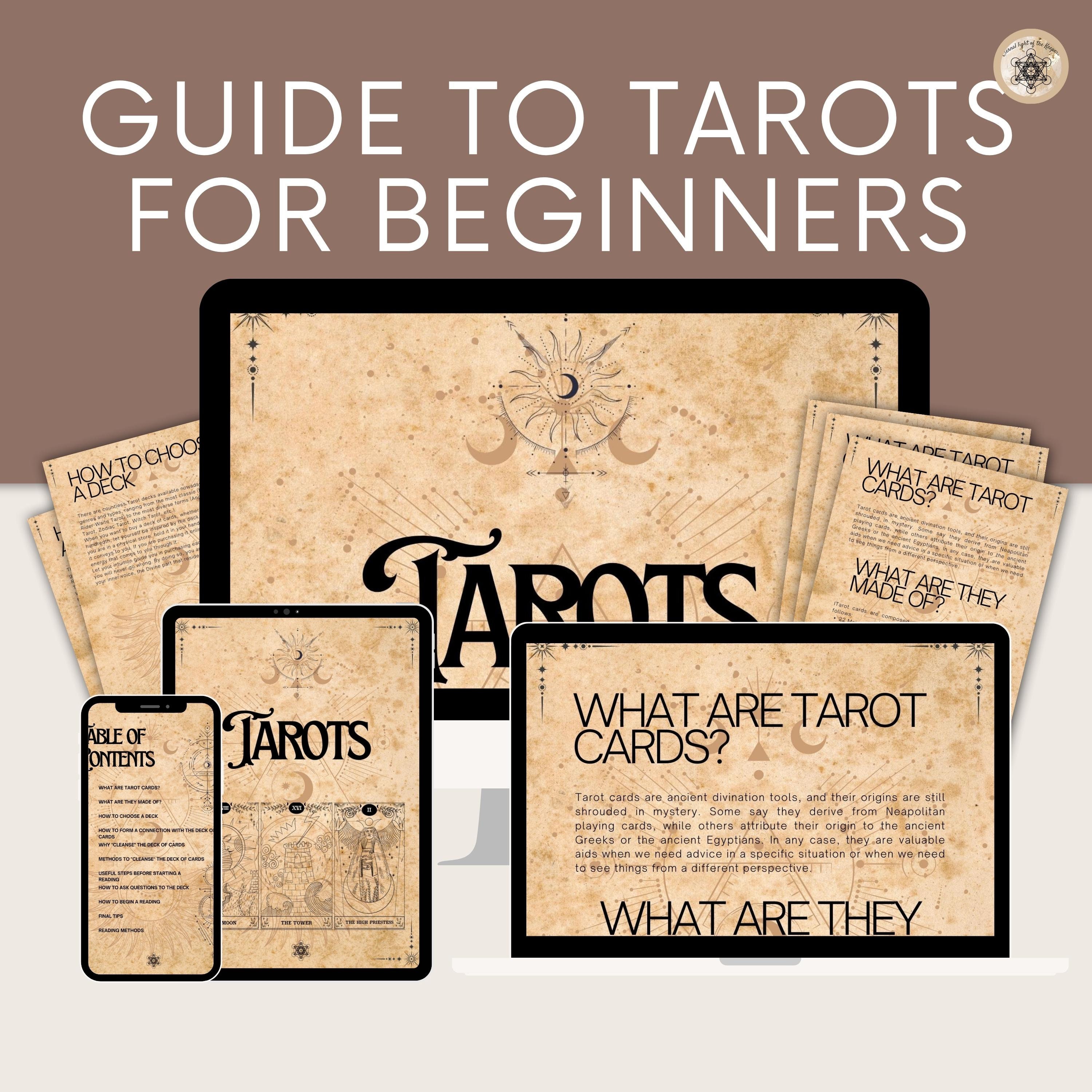 Printable Tarots for Beginners Guide Comprehensive A4 PDF Guide to ...