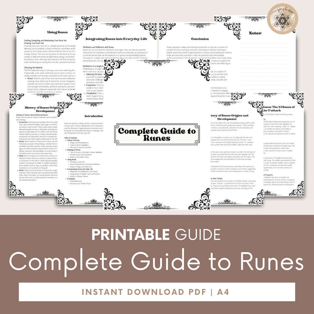Printable Runes, Runes for Beginners, Celtic Runes, Magic Runes, Runes ...