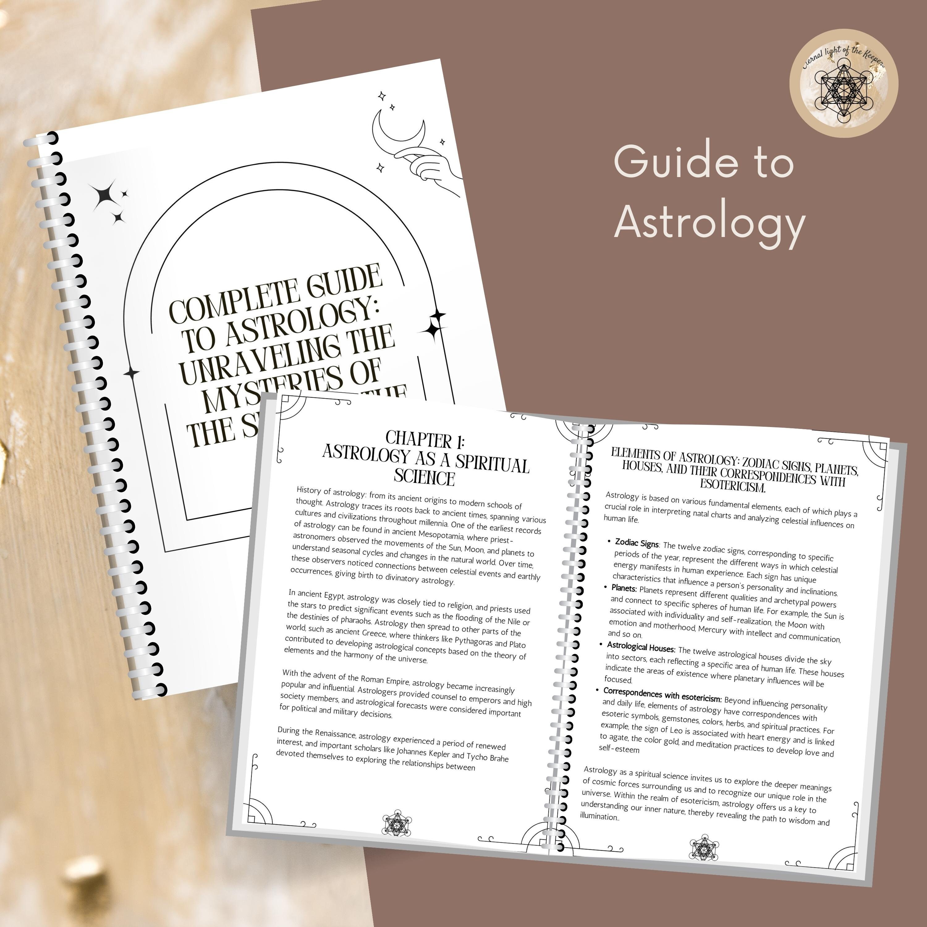 Printable Astrology Guide Detailed Astrology PDF Workbook & Journal for ...