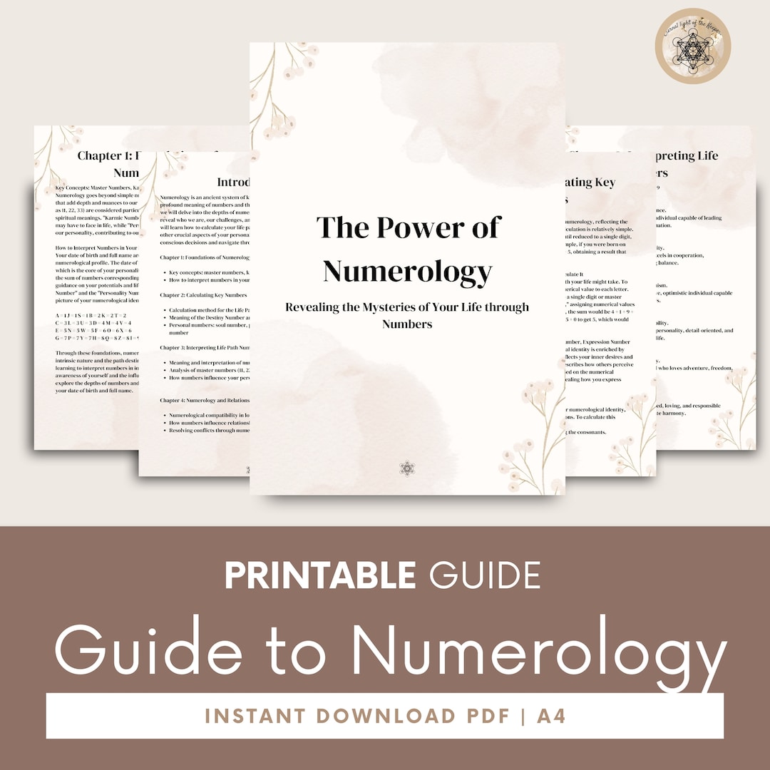 Complete Numerology Guide, Printable Numerology Guide, Learn Numerology ...