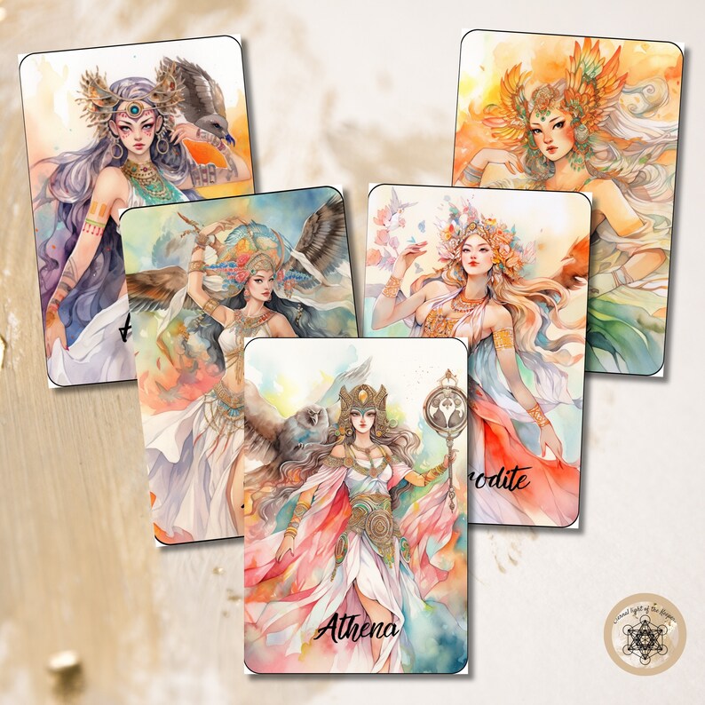 Goddess Oracle Card Deck, Divine Feminine Energy (printable). - Etsy