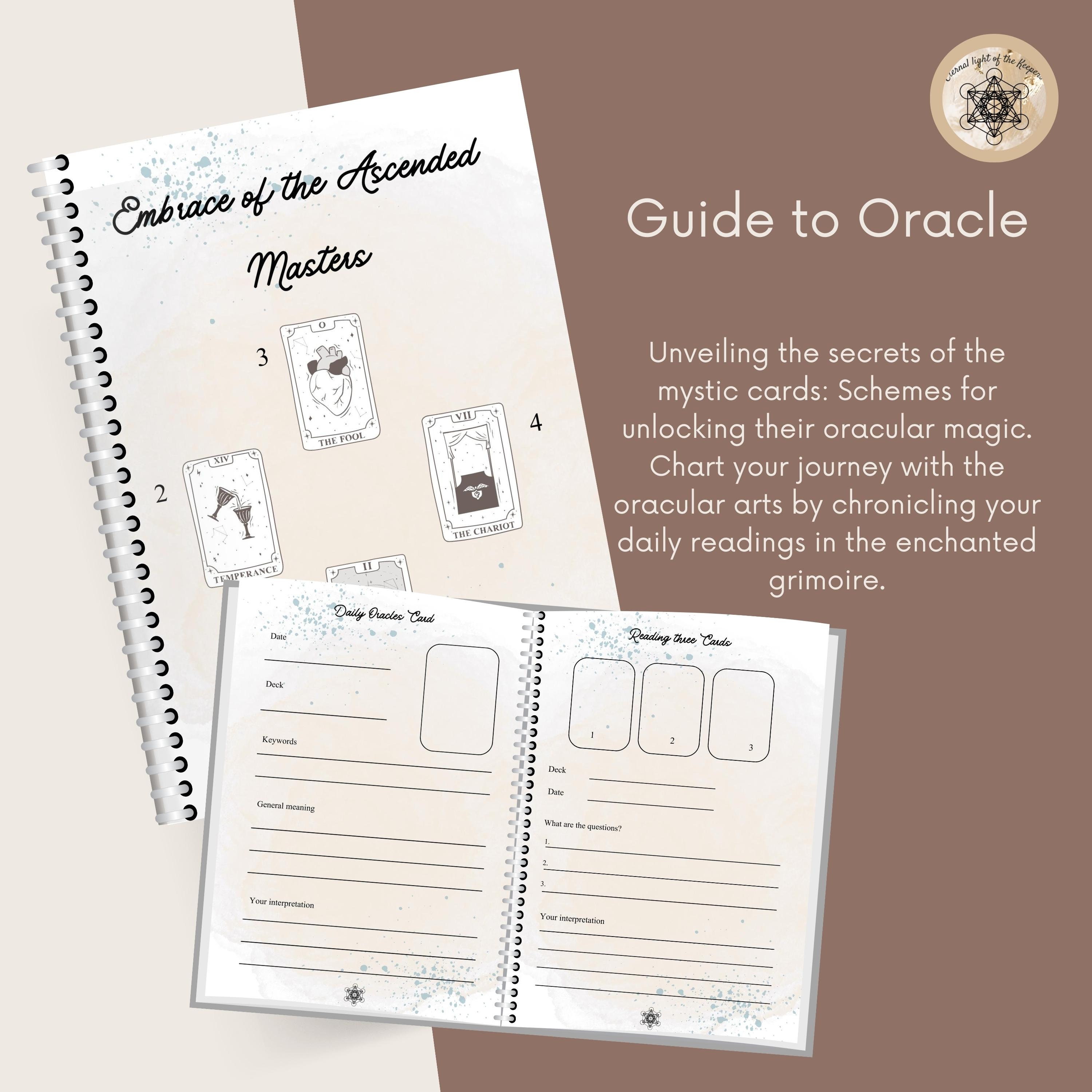 Printable Oracle Guide Comprehensive Guidebook for Card Readings, Ideal ...