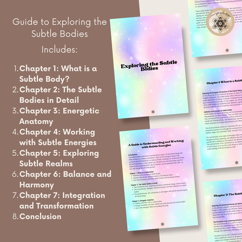 Exploring Subtle Bodies Guide, Aura & Energy Healing (digital Download ...