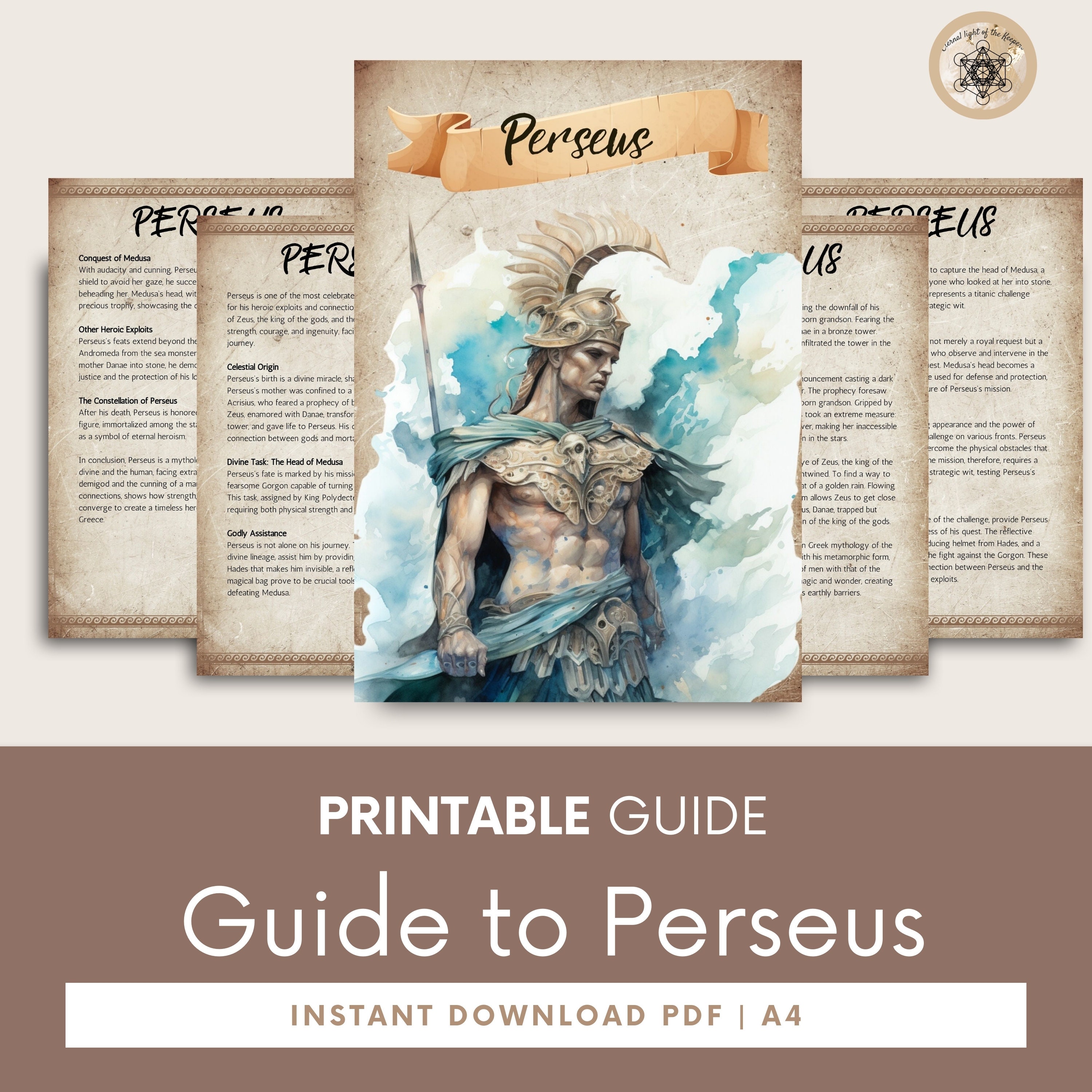 Perseus, Ancient Greek, Greek Gods, Ancient Greek Gods, Greek Mythology, Digital Grimory Pages ...