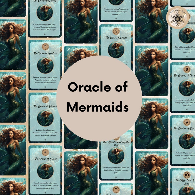 Sirens Oracle Cards, Printable Deck With Guide (PDF). - Etsy