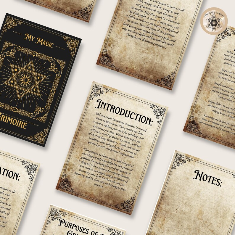 Printable Grimoire Pages Digital Grimoire Grimoire Pages - Etsy
