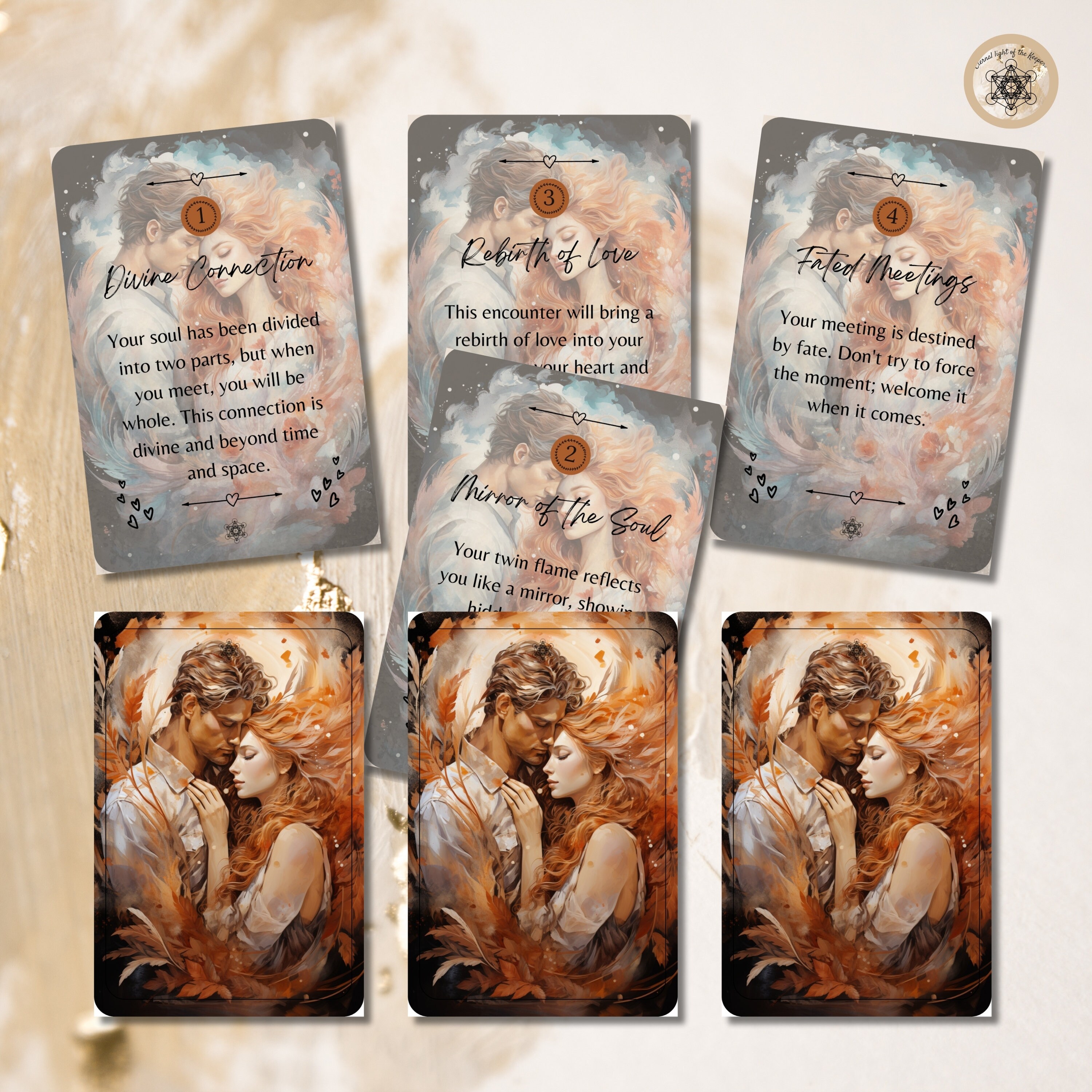The Twin Flame Oracle Cards, Printable Twin Flame Oracle Deck, Oracle ...