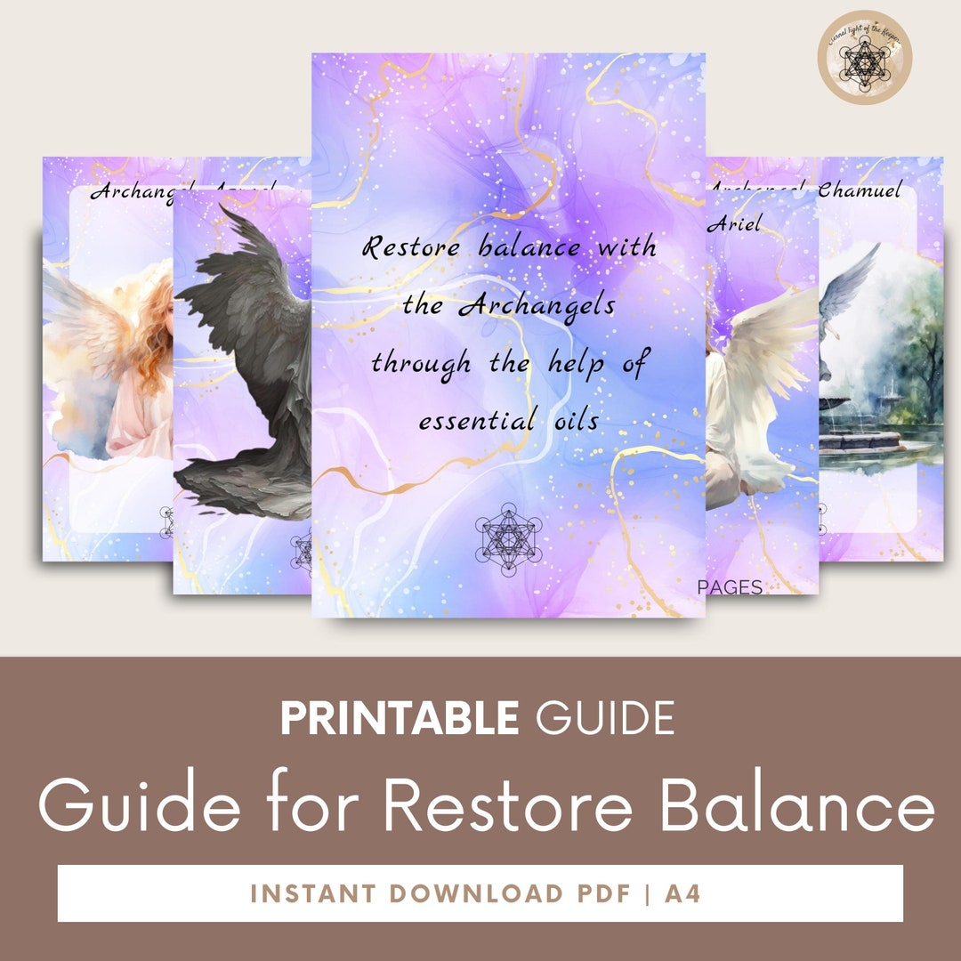 Printable Guide to Restore Balance With Archangels Through - Etsy