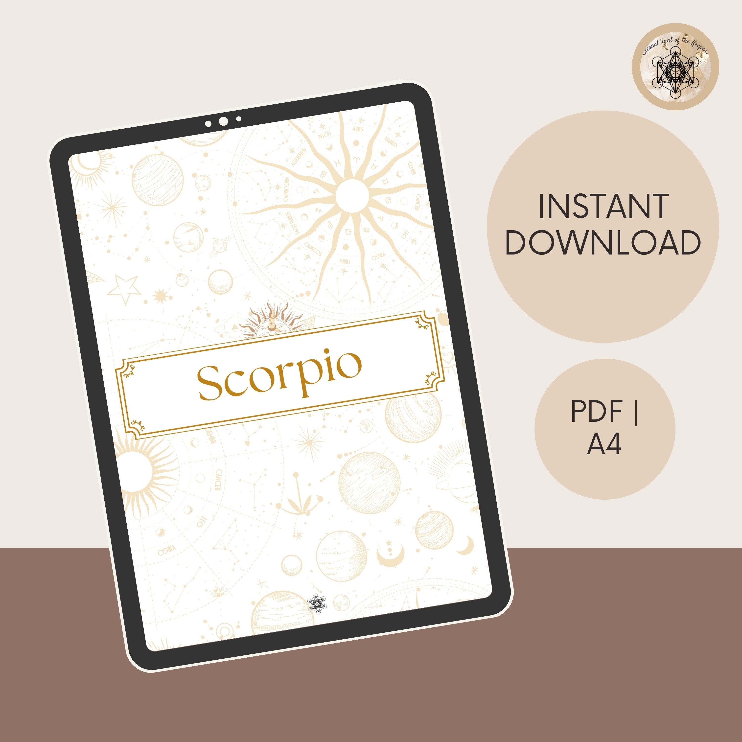 Scorpio Zodiac Sign Astrology Guide, Comprehensive Horoscope Book ...