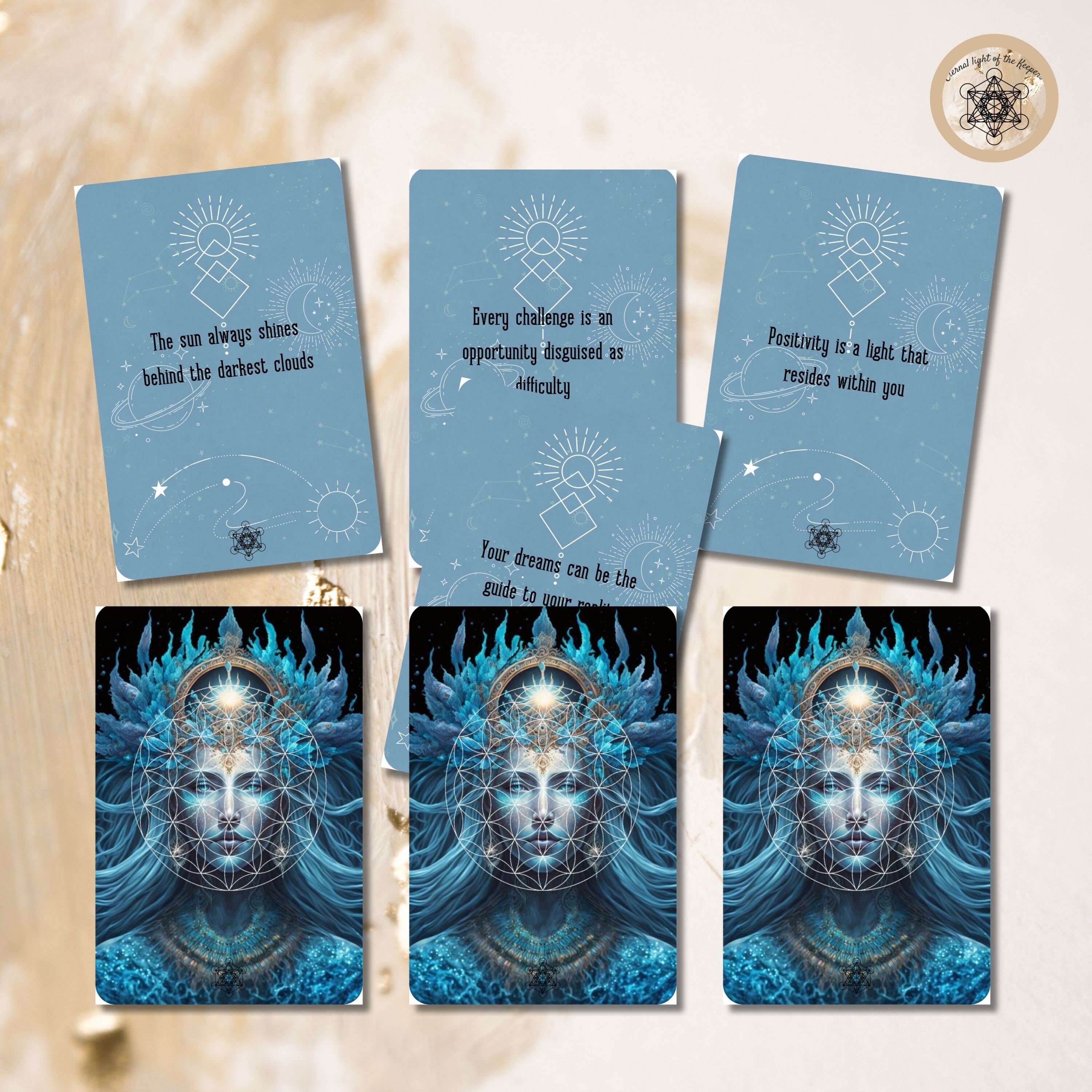 Positive Affirmations Oracle Cards, Printable Card Deck PDF Guide ...